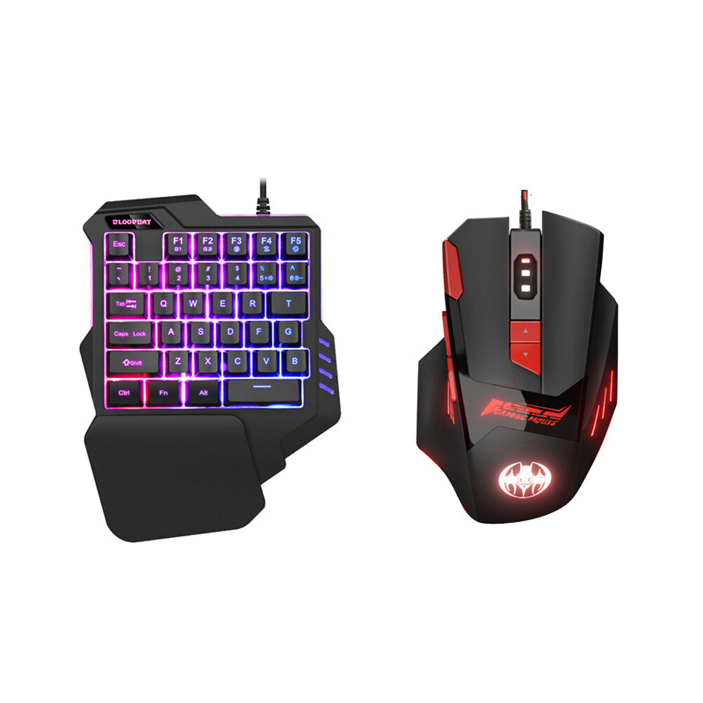 Pro Mouse Keyboard Gaming USB Lampu Latar RGB, Mouse Keyboard untuk PC ...