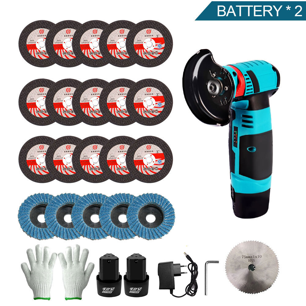 【3 Days Delivery】Mini Cordless Angle Grinder 12V Brushless Angle ...