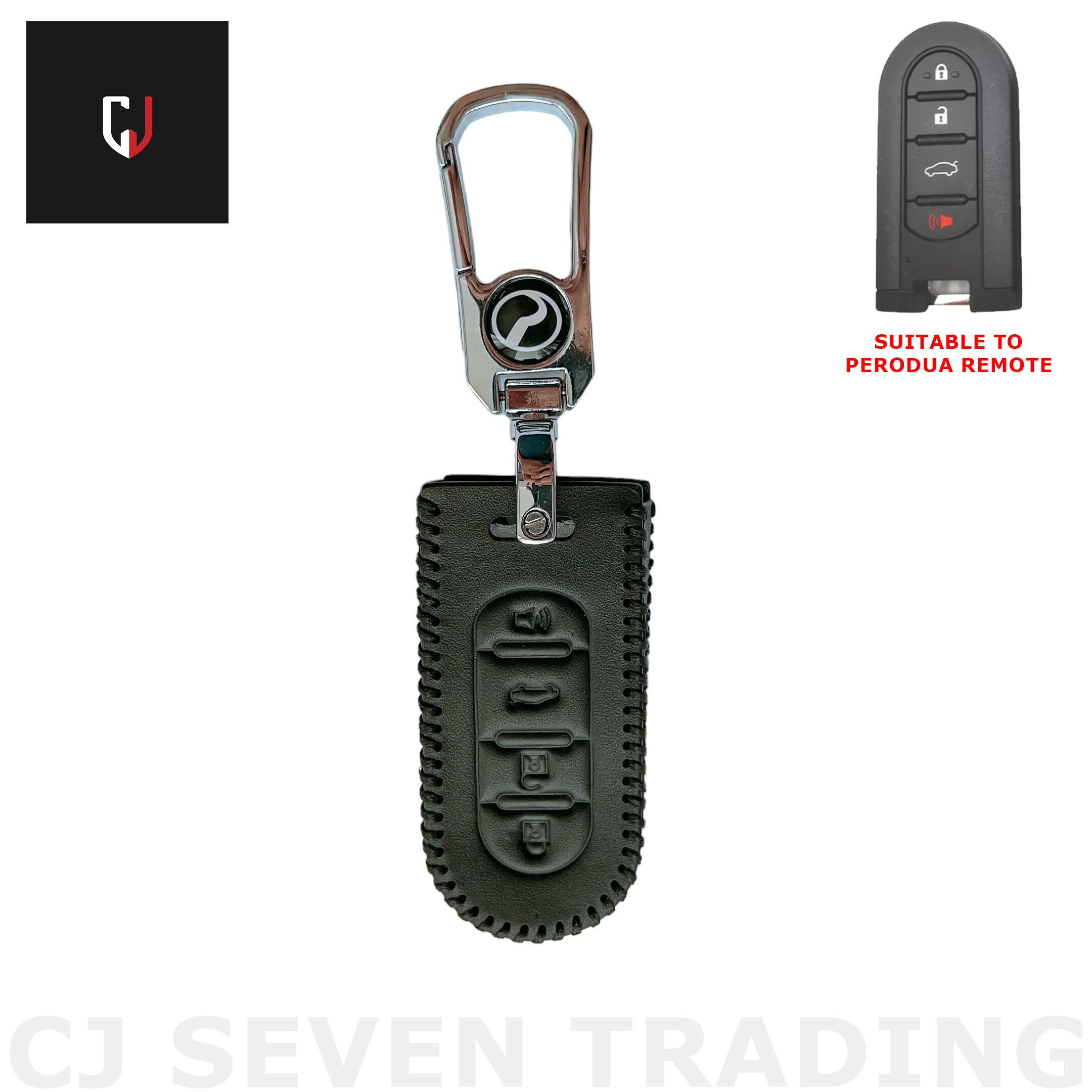 Perodua Bezza / MYVI / Aruz Keyless Push Start Remote Leather Car Key ...