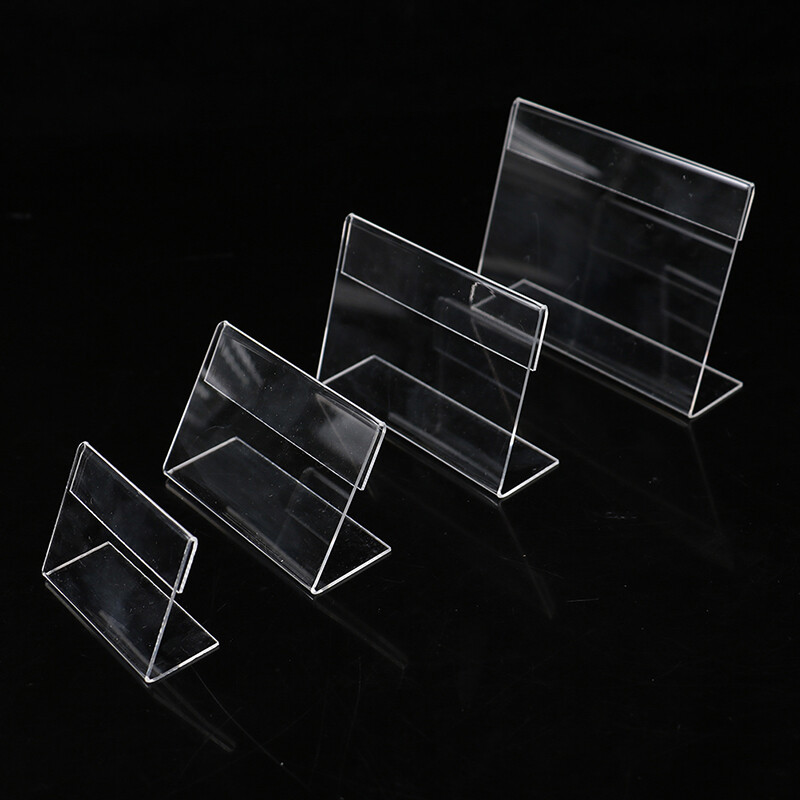 MUXI 5pcs Acrylic Desk Sign Label Frame Price Tag Display Business Card ...