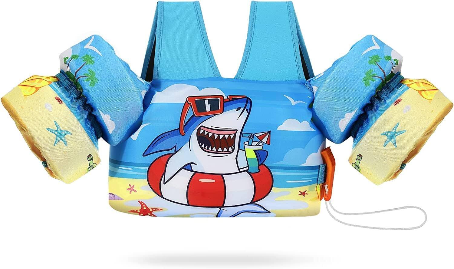 MoKo Toddler Swim Vest for Kids, Swim Arm Band Dinosaur Swimming Wings ...