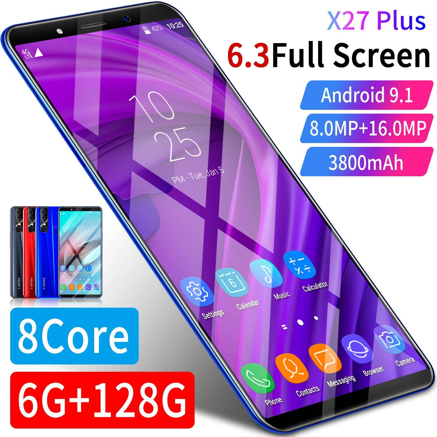 Mobile Ultra-Thin Smartphones With 6Gb+128Gb Large Memory Unlock ...