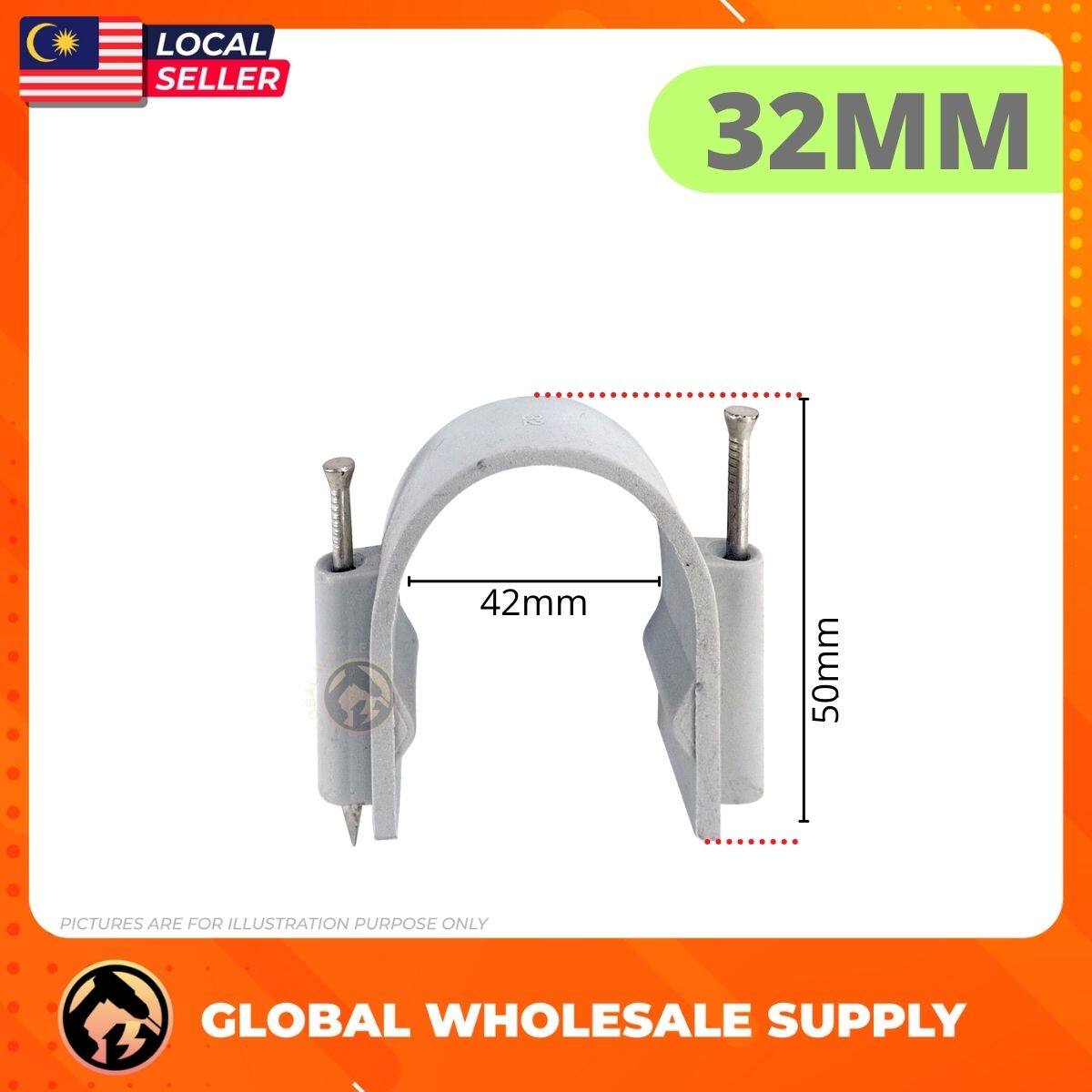 32MM / 40MM / 50MM PVC Double Nail Cable Clip U Clip | Lazada
