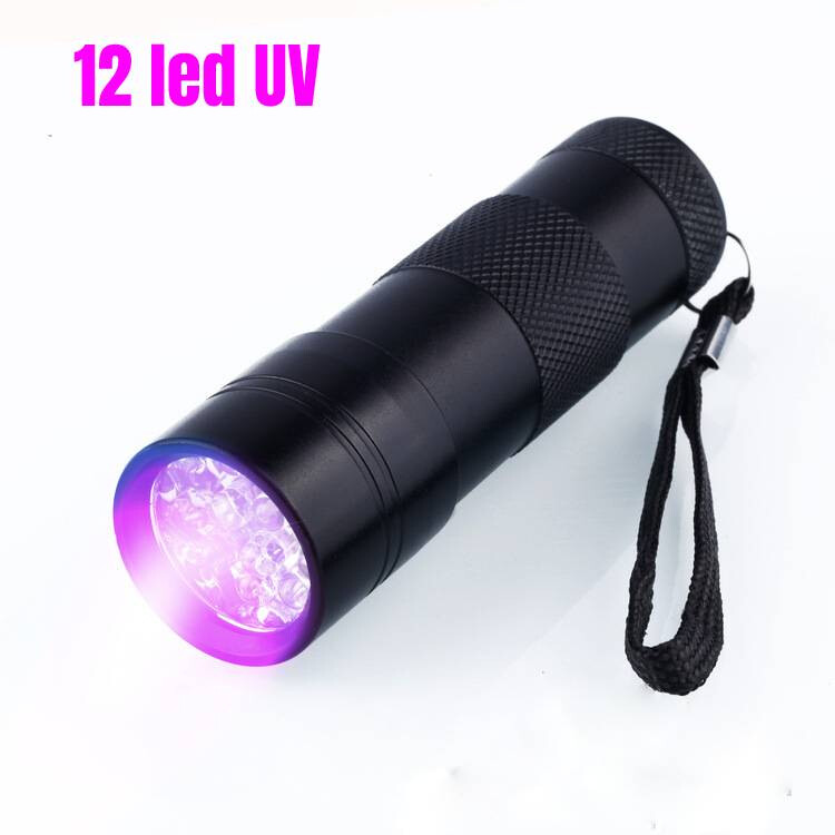 100 LED UV Flashlight 100 51 21 12led Ultraviolet Light Torch Blacklight Detector for Nail Dry ...