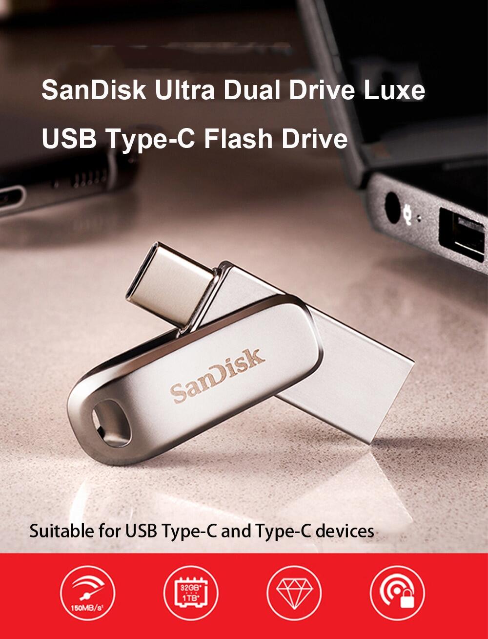 100 SanDisk USB Flash Drive 32GB 64GB 128GB 256GB 512GB Type-C OTG USB ...