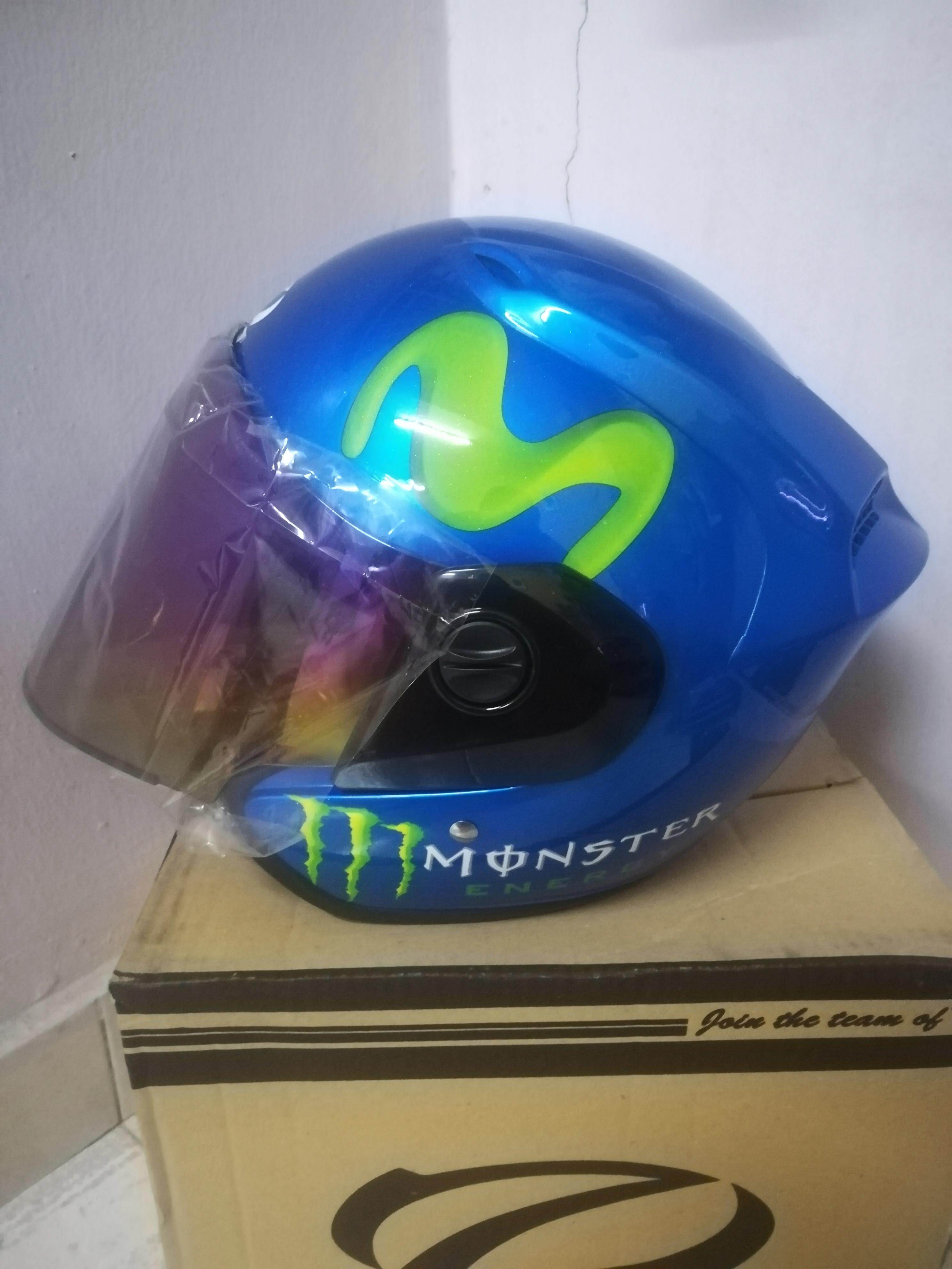 ONZA HELMET WITH KHI DESIGN + V SHAPE RAINBOW TINTED VISOR (SIRIM ...