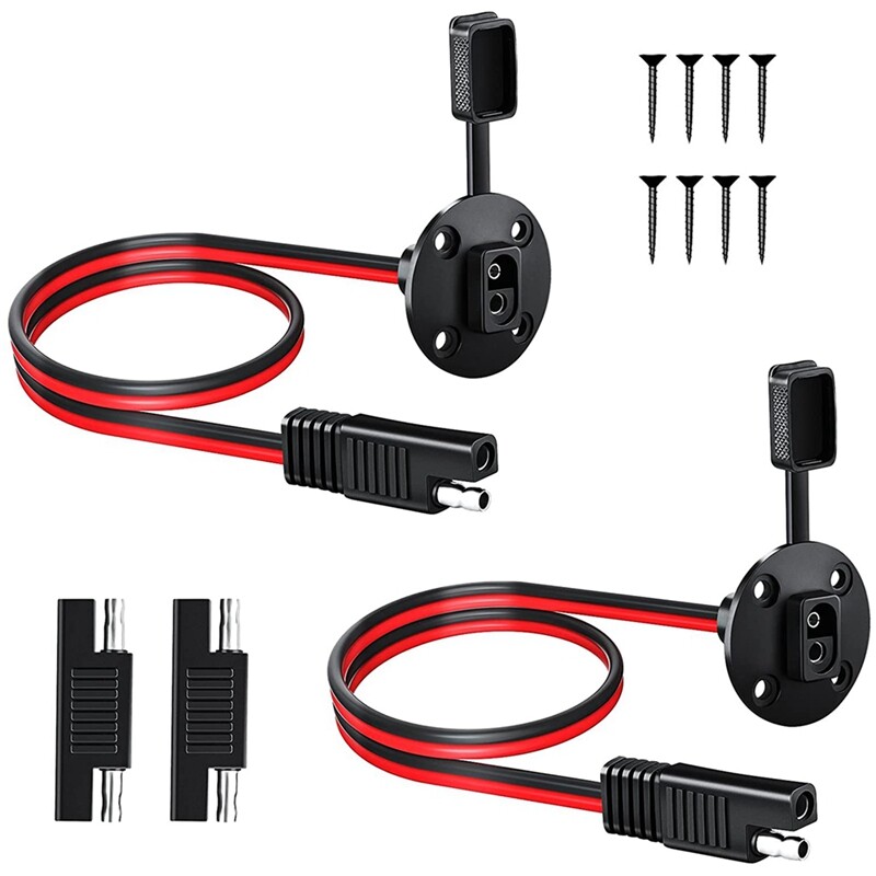 SAE Power Socket Side Wall Port 10AWG Solar Panel Flush Mount Connector ...