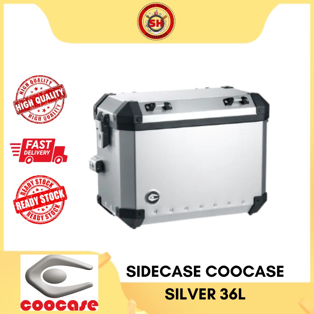 Side Box Coocase Silver 36 Litre Side Case (Ready Stock) 100% Original ...
