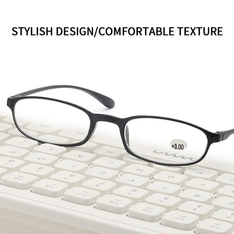 PTQ Fashion TR90 Reading Glasses Full Frame HD Reading Glasses Portable Comfortable Glasses ...