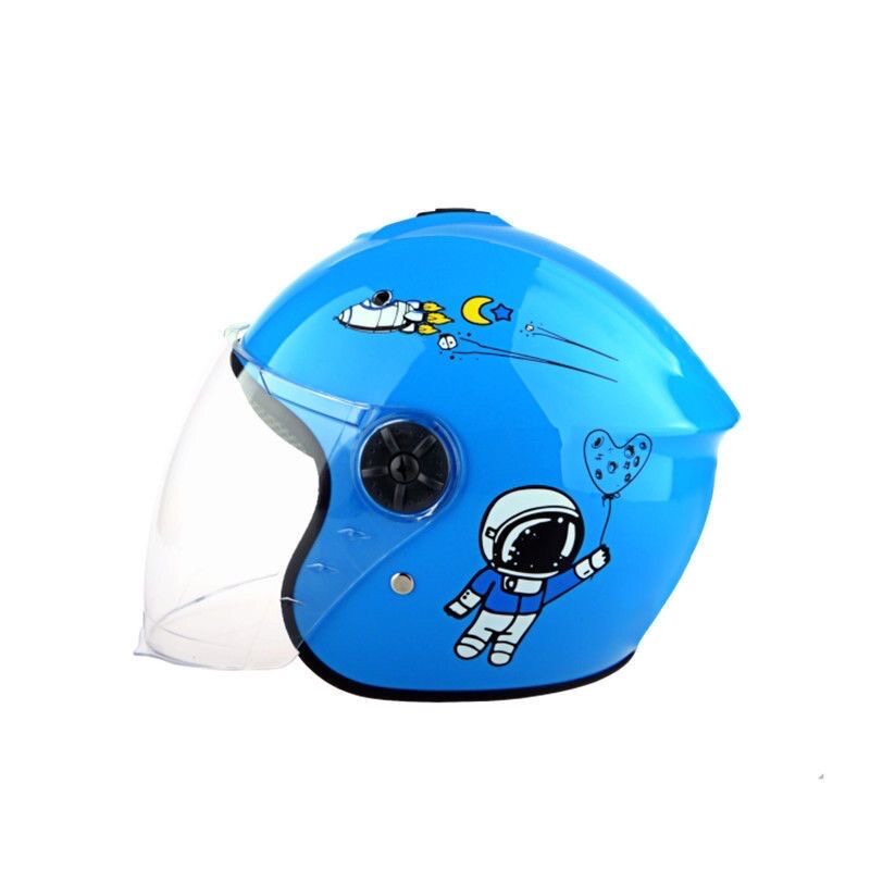 Helmet Motorcycle for Big Kid Half Face Plain Colour Topi Keledar Kanak ...