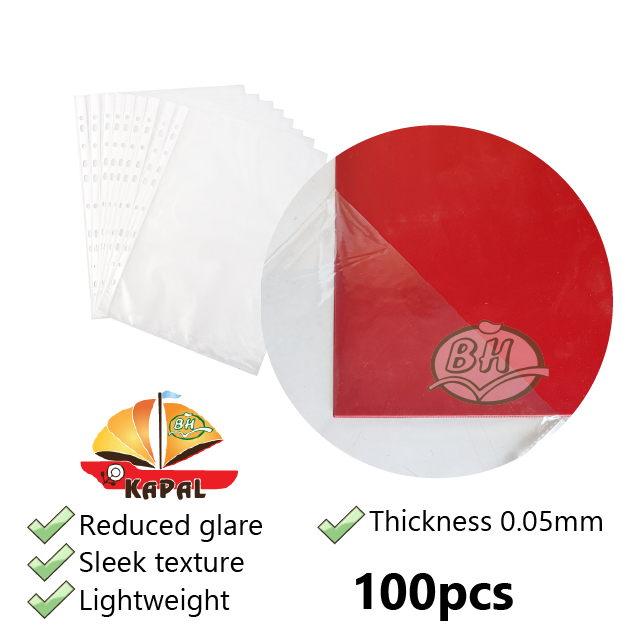 A4 Size Clear Sheet Protectors 11 Holes 100S PP Plastic Refill Sheets ...
