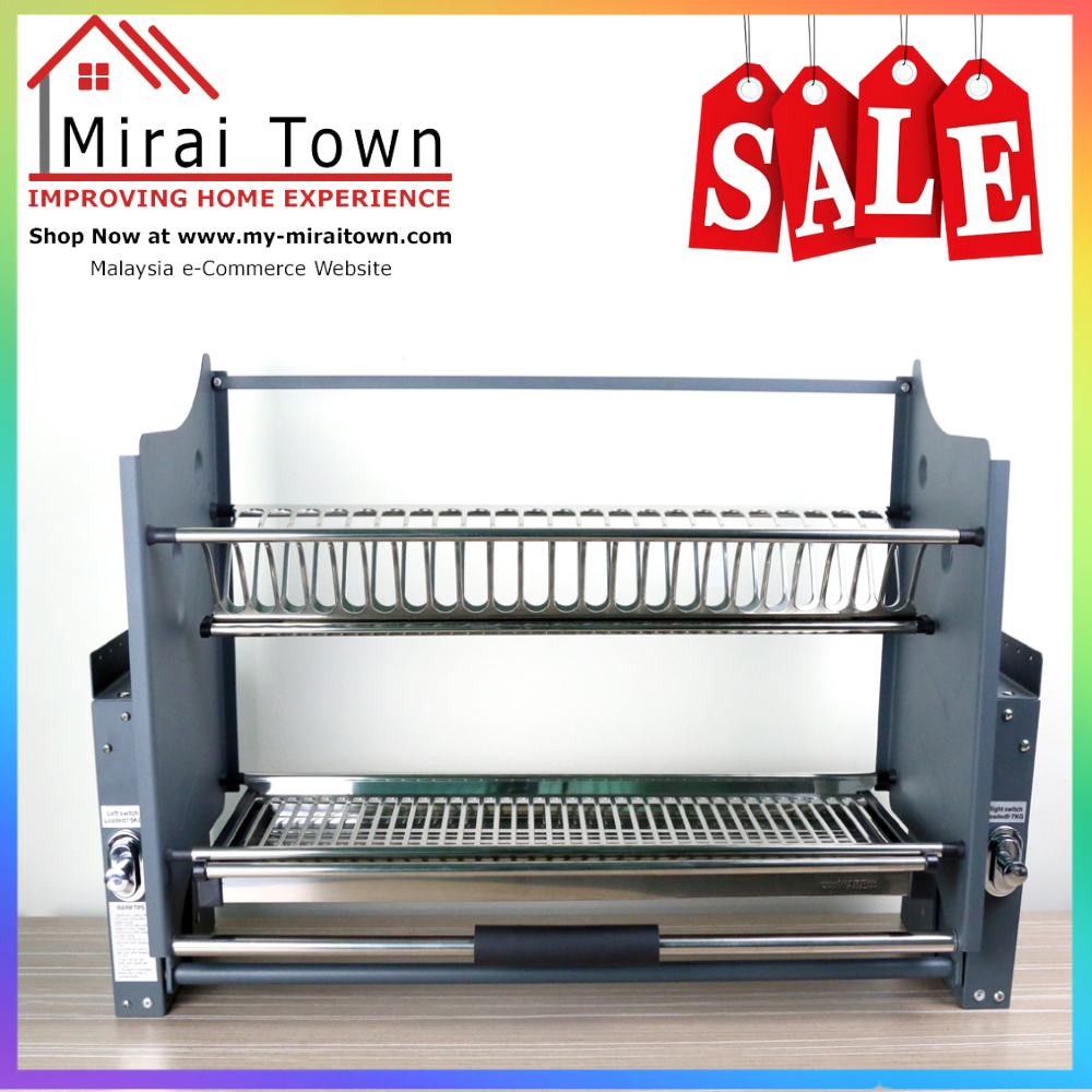 MIRAI Luxury Stainless Steel Dish Rack Elevator Storage | Lazada