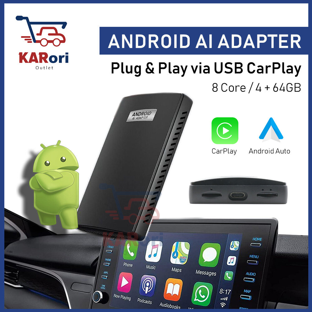 CARPLAY TO ANDROID AI BOX / CARPLAY ANDROID SMART AI ADAPTER BOX (8 ...