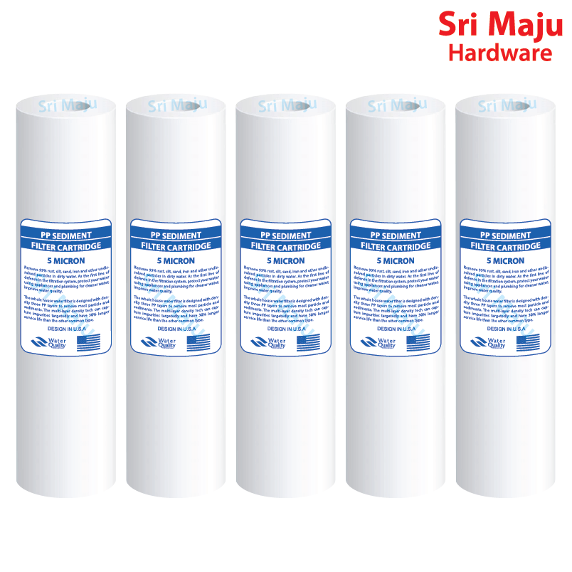 MAJU (5’s) Quality 5 Micron PP Sediment Water Filter Replacement ...