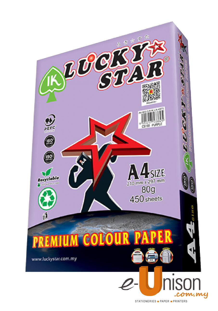Lucky Star A4 Colour Paper 80gsm 450 sheets | Lazada