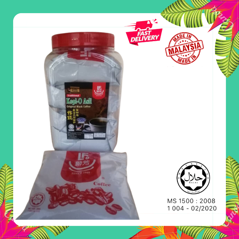 LIN FUNG Kopi O Black Coffee Kopi Hitam Gred Original 100 Sachets X 12g ...