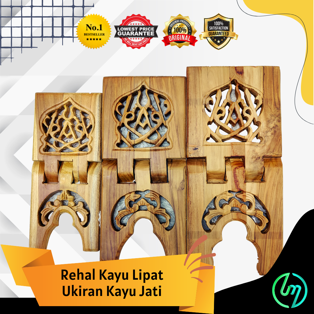 Rehal Kayu Lipat Ukiran Kayu Jati (Gred A) | Lazada