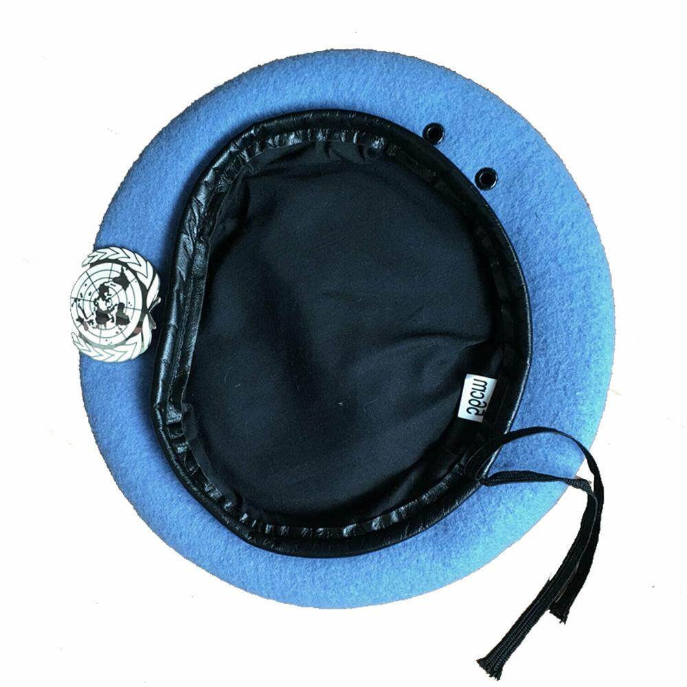 UN BLUE BERET สหประชาชาติ Peacekeeping หมวกลายพรางหมวก UN Badge ขนาด58 ...