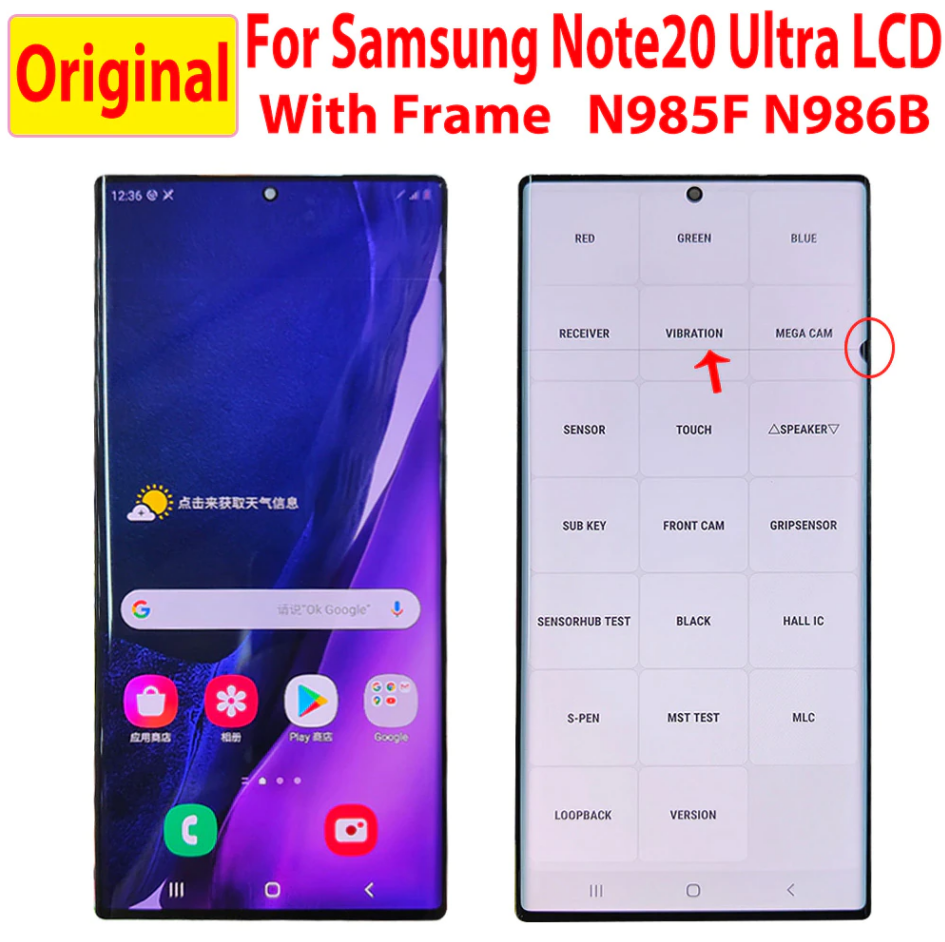 A Line A Dot LCD ดั้งเดิมสำหรับ Samsung Galaxy Note20,จอแสดงผลพิเศษ SM ...