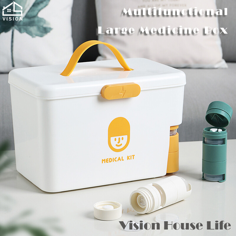 Vision Detachable Medicine Box with Portable Pill Box Household ...