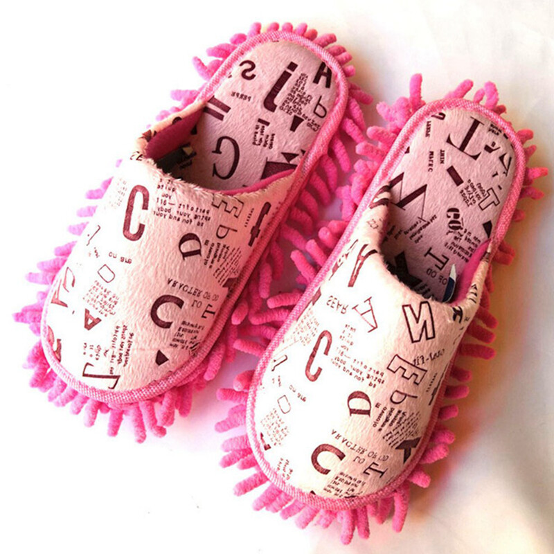 Microfiber Cartoon Slippers Floor Cleaning Mop Men And Women House ...