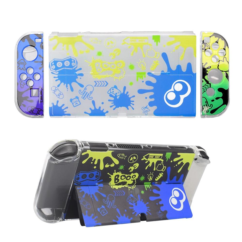 Narsta Splatoon 3สำหรับ Nintendo Switch Oled Skin Hard Shell Dockable ฝาครอบกระจกหน้าจอฟิล์ม4 ...