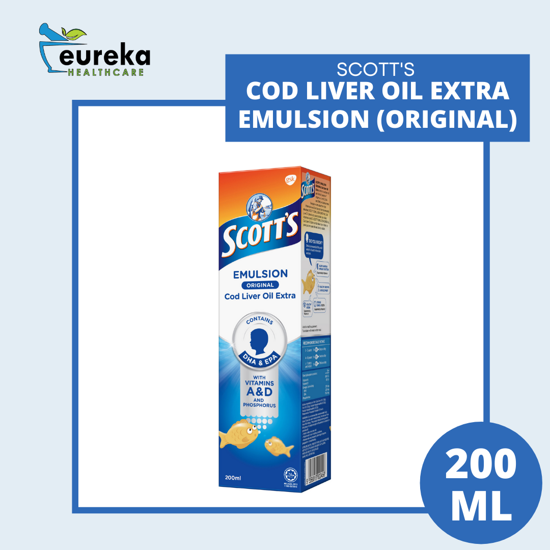 SCOTT'S EMULSION COD LIVER OIL EXTRA ORIGINAL 200ML / 400ML | Lazada