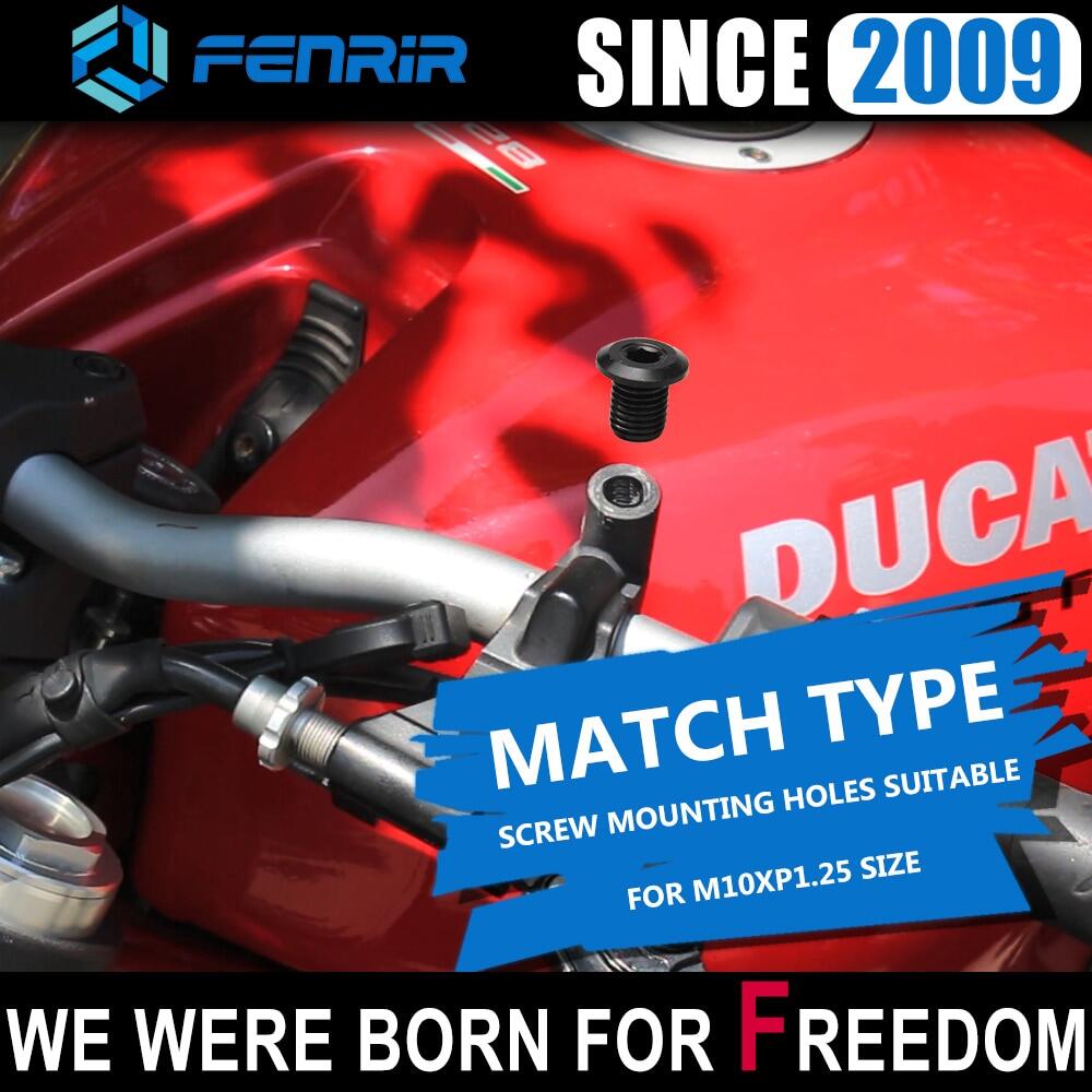 M10X1.25 Motorcycle Bar End Mirror Hole Plug Screw for Honda Yamaha ...