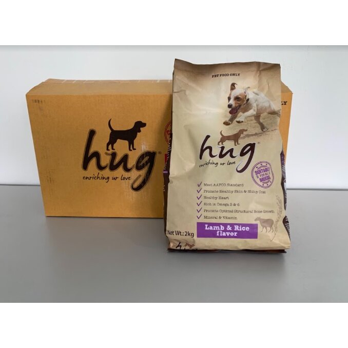 HUG DOG DRY FOOD (CHICKEN RICE/ SALMON RICE/ LAMB RICE) - 2KG | Lazada