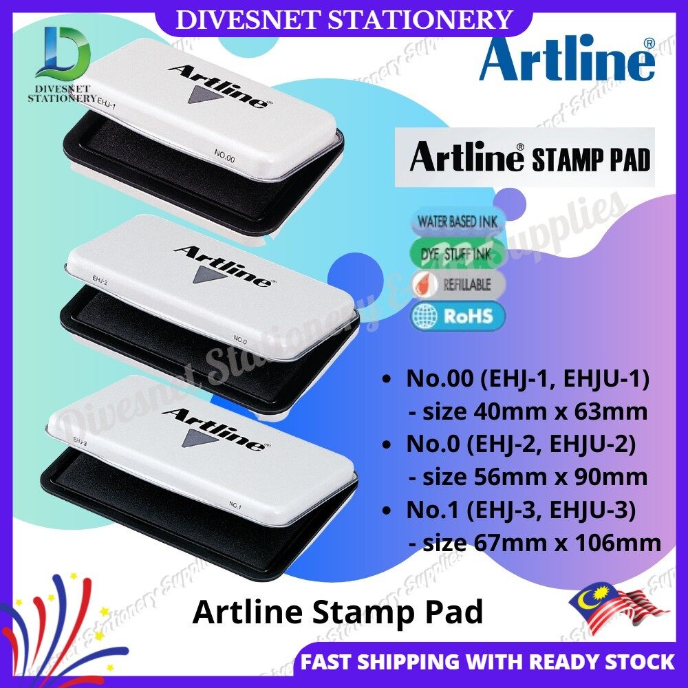 Artline Stamp Pad Pad Setem No.00 No.0 No.1 - Shachihata | Lazada