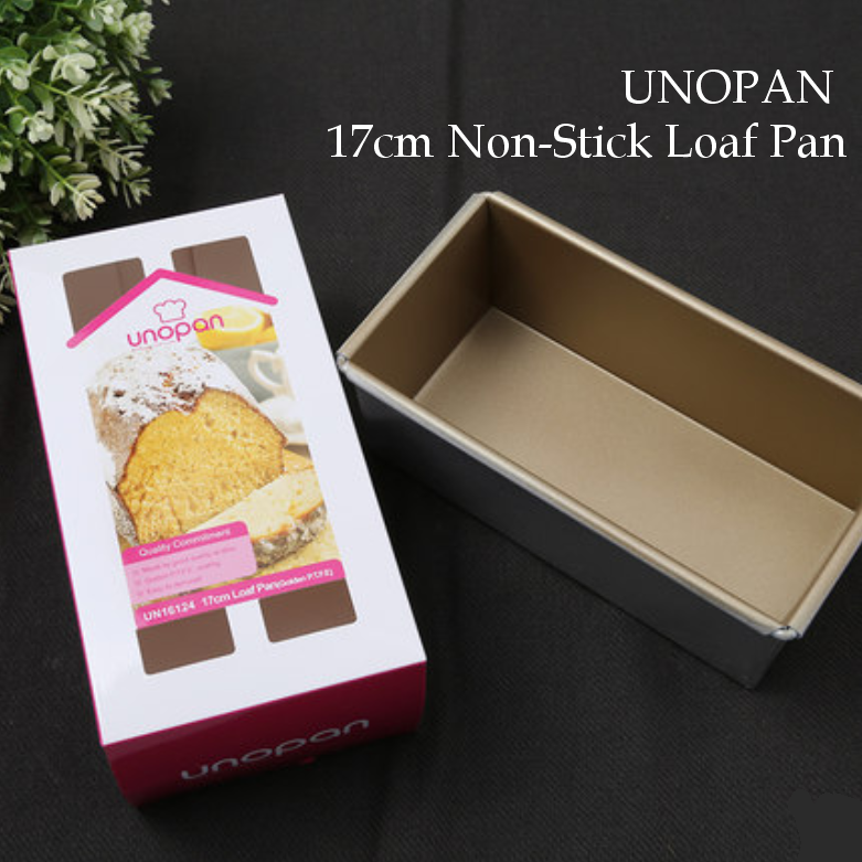【UNOPAN 17cm Loaf Pan】Golden Non-Stick Series 1000 Baking Mould 17cm ...