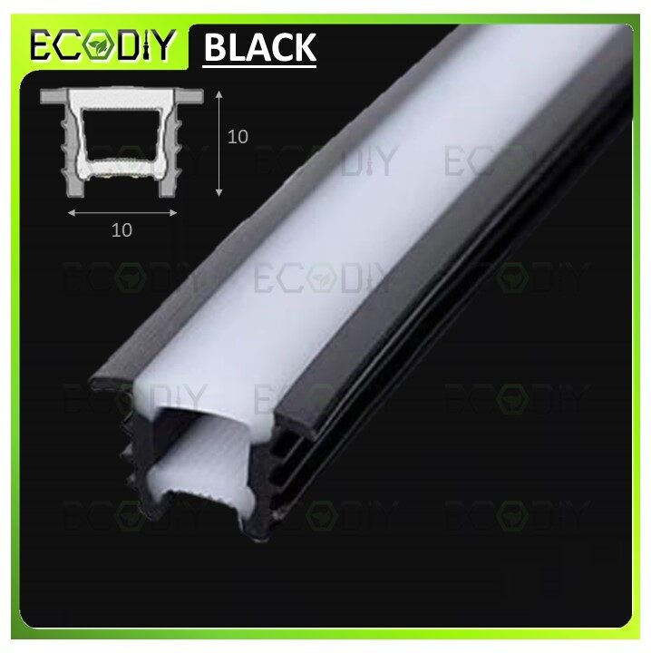 ECODIY🇲🇾 LED Silicone Channel Strip 10mm x 10mm Light Rubber Silicone ...