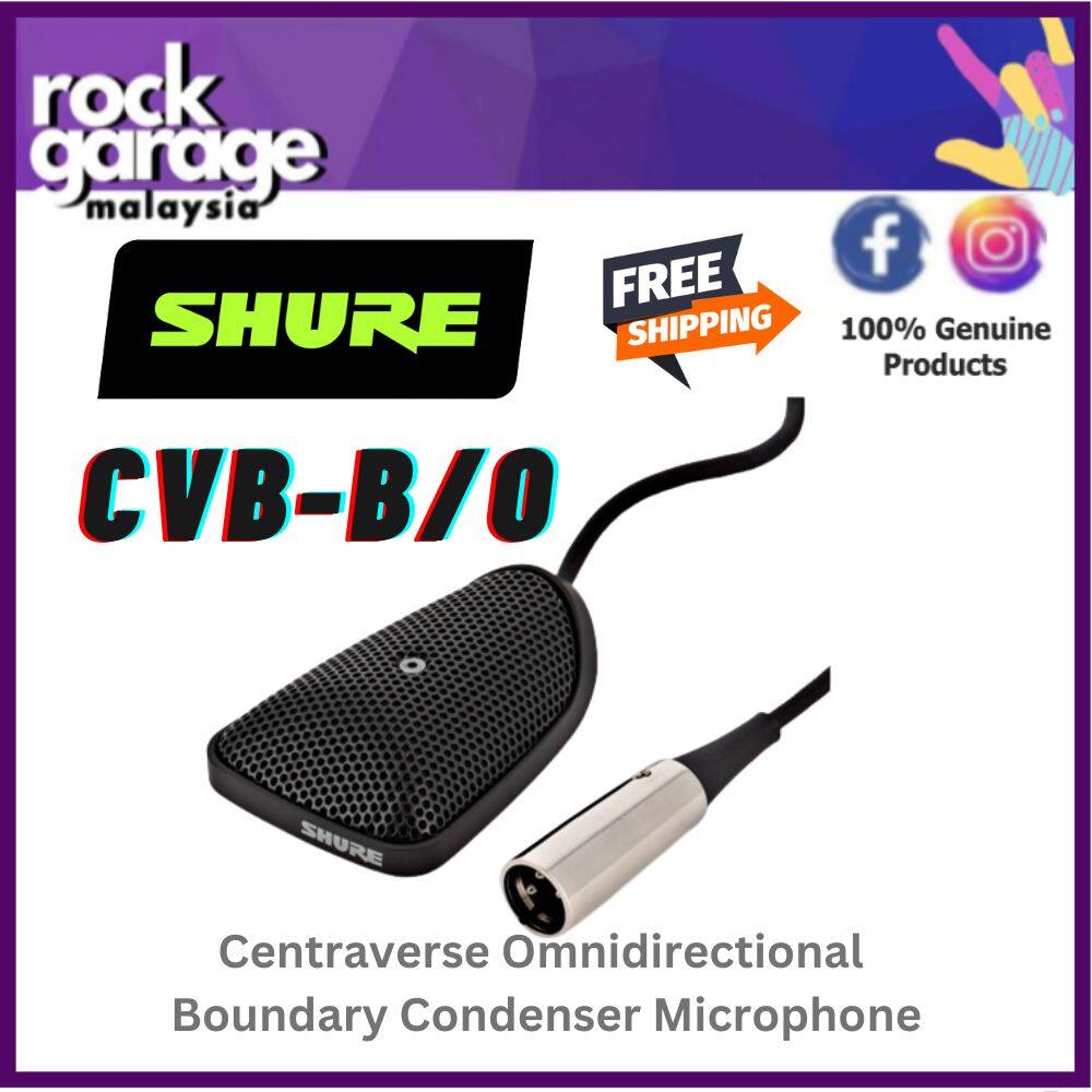 Shure CVB-B/O Centraverse Omnidirectional Boundary Condenser Microphone ...
