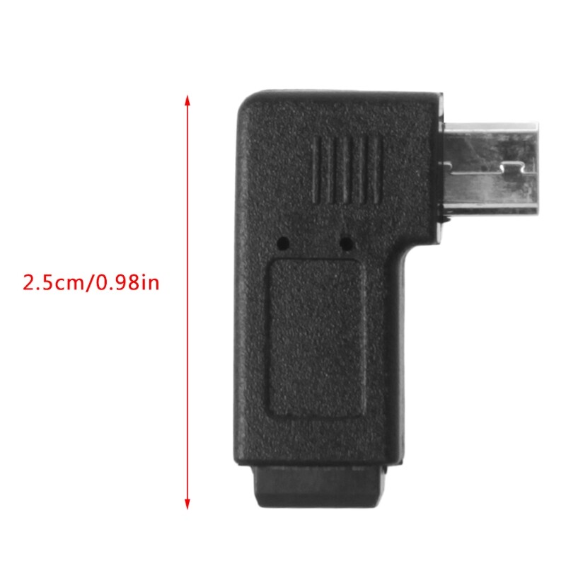 Left and Right Angled Mini USB 5Pin Female To Micro USB Male Data Sync ...