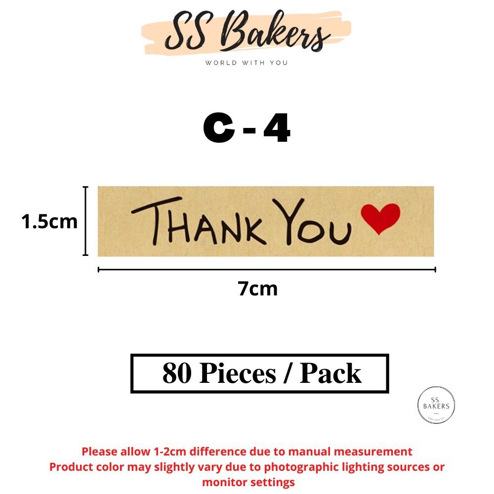 Handmade Thank You Sticker Food Packaging Sealing Sticker Bottle Label ...