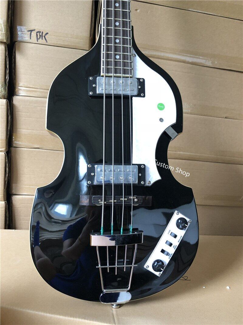 Free Shipping Low Price 4 String Violin Bass Black Bass Electric Guitar ...