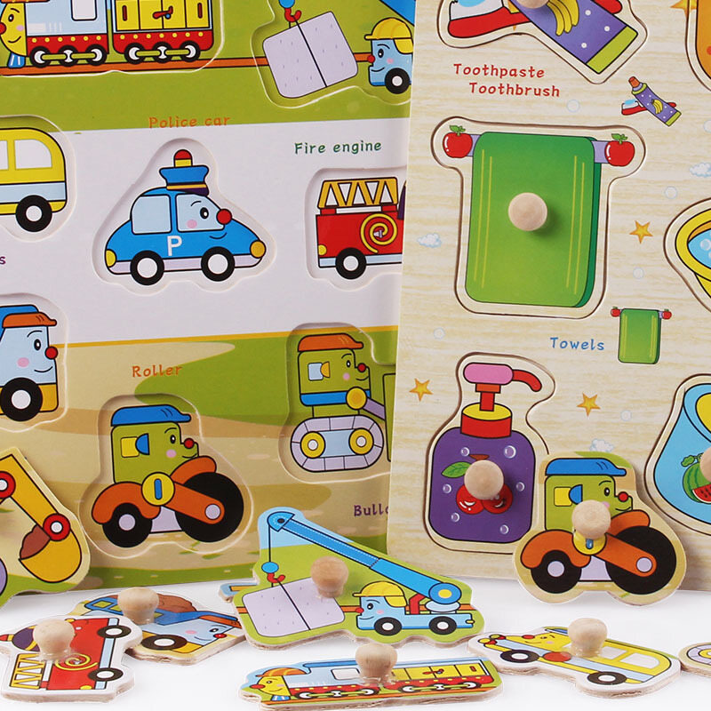 [Ready Stock] Early Learning Wooden Puzzle Board Wooden Jigsaw Puzzle ...