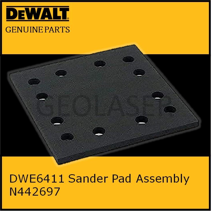 DEWALT DWE6411 Electric Orbital Sander Backing Pad Assembly N442697 ...