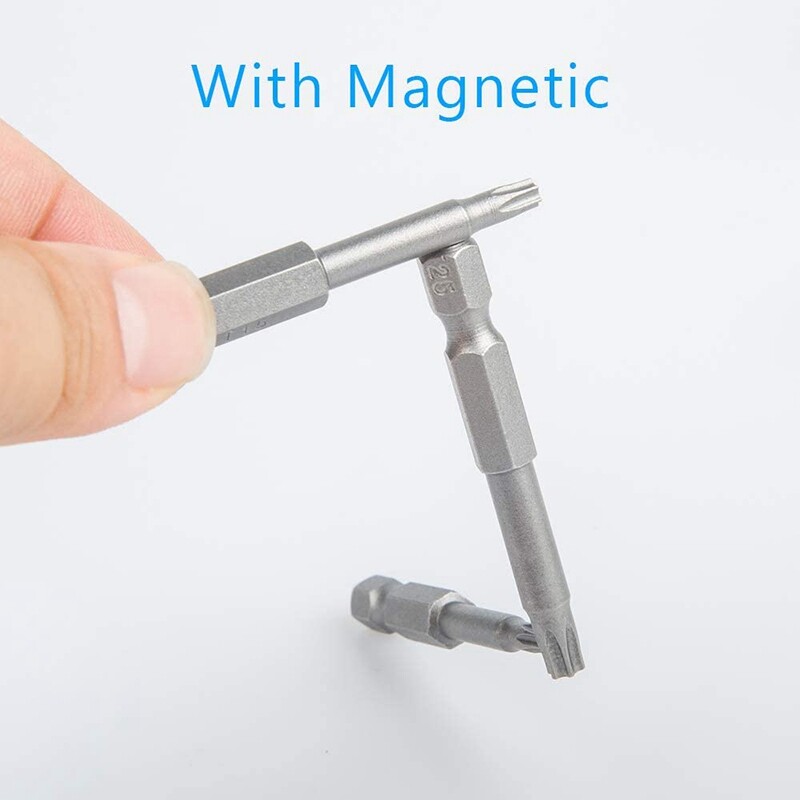 12 Pack Torx Head Screwdriver Bit Set 1/4 Inch Hex Shank T5-T40 Star ...