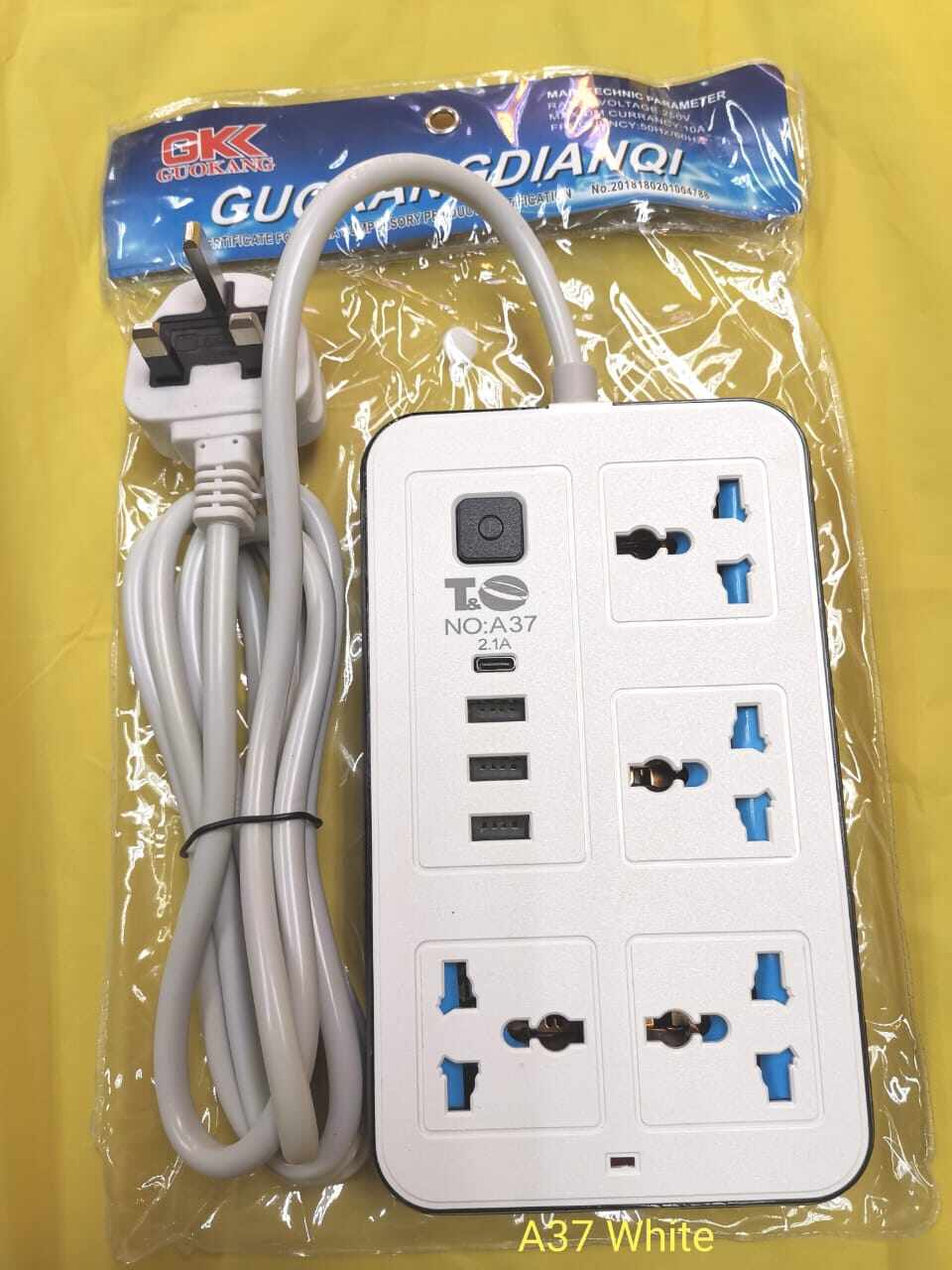 Universal 3/6 Power Socket Extension With USB Ports Adapter Socket ...