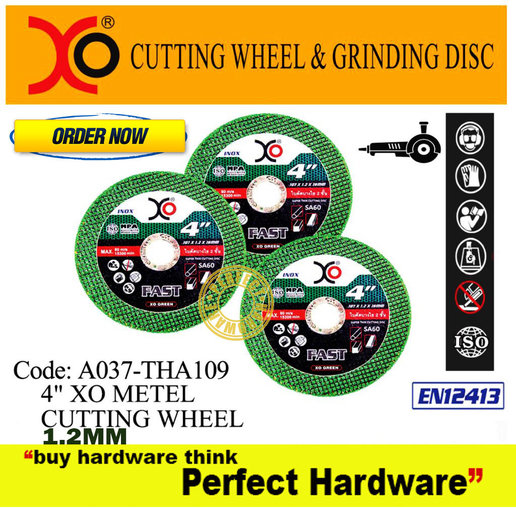 4'' X 107MM X 1.2 MM XO INOX METAL CUTTING DISC GREEN A037-THA109 | Lazada