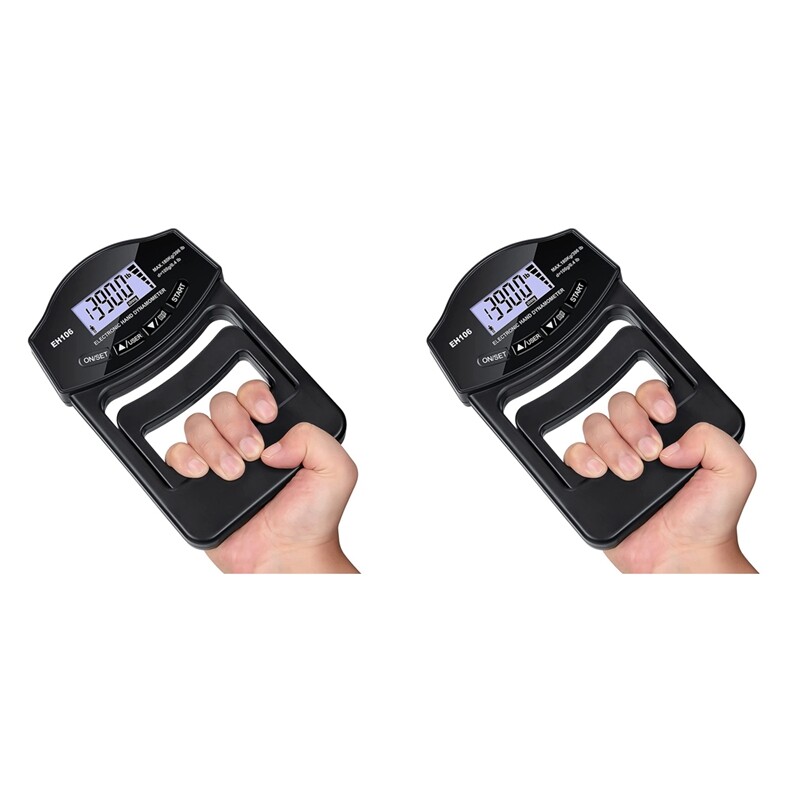 2X Grip Strength Tester, 396Lbs/180Kg Digital Hand Dynamometer Grip ...