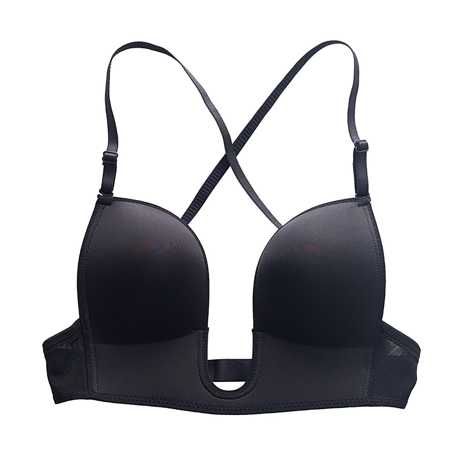 ผู้หญิง Push Up ไร้สาย Bra เบาะ T เสื้อ Bras ไม่มี Underwire Reductive ...