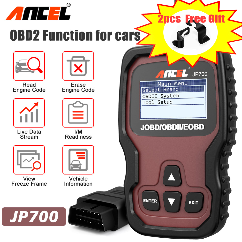 【Ship From Philippines】ANCEL JP700 Car OBD2 Scanner Diagnostic Scan ...