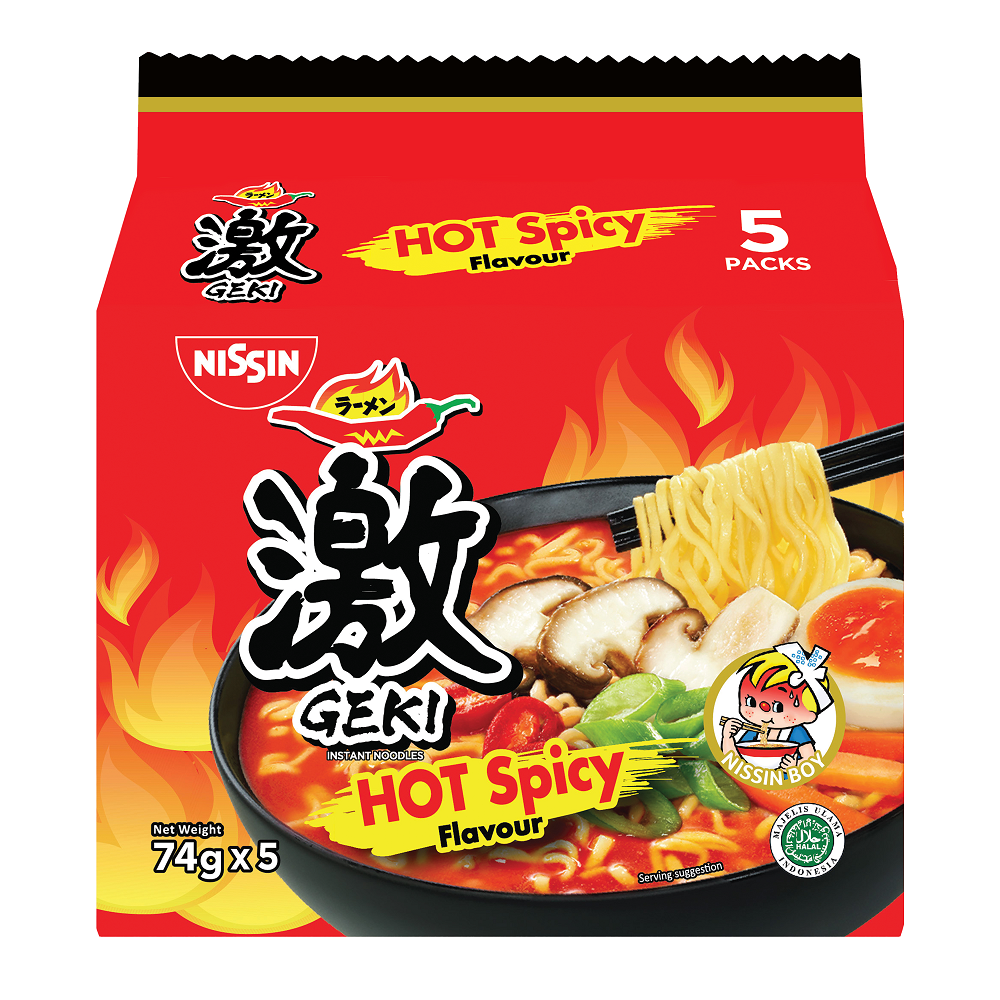 【HALAL】Nissin Geki Ramen Instant Noodles Hot Chicken Hot Cabonara Hot ...
