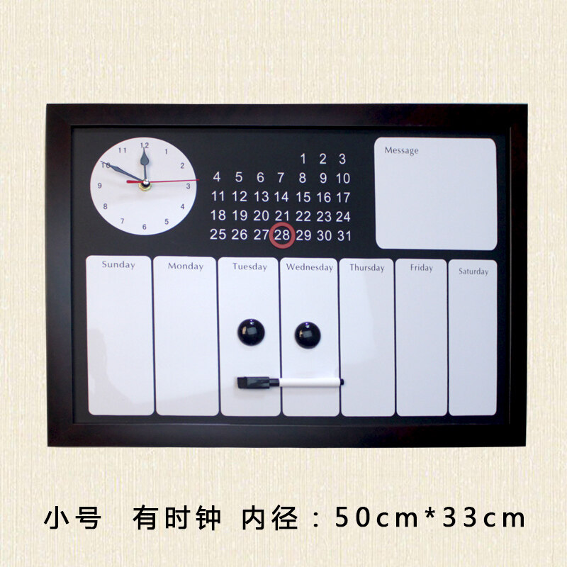 Electric box decoration Nordic creative clock message board wall note ...