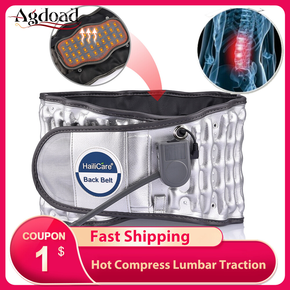 Agdoad Inflatable Hot Compress Lumbar Traction Belt Heat Therapy Waist ...