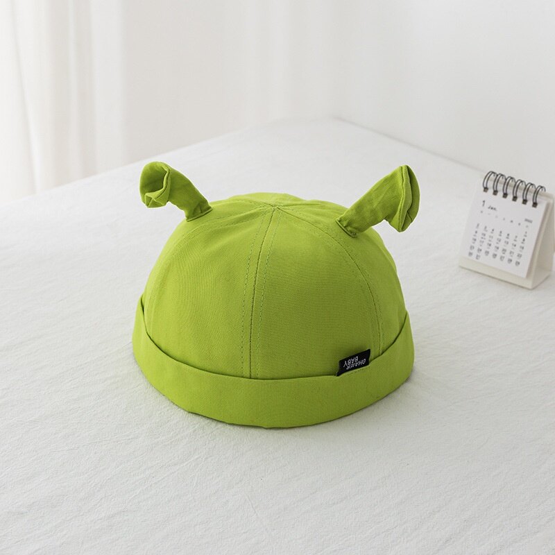 Solid Green Color Baby Hat Catoon Cute Baseball Cap Shrek Boy Girl ...