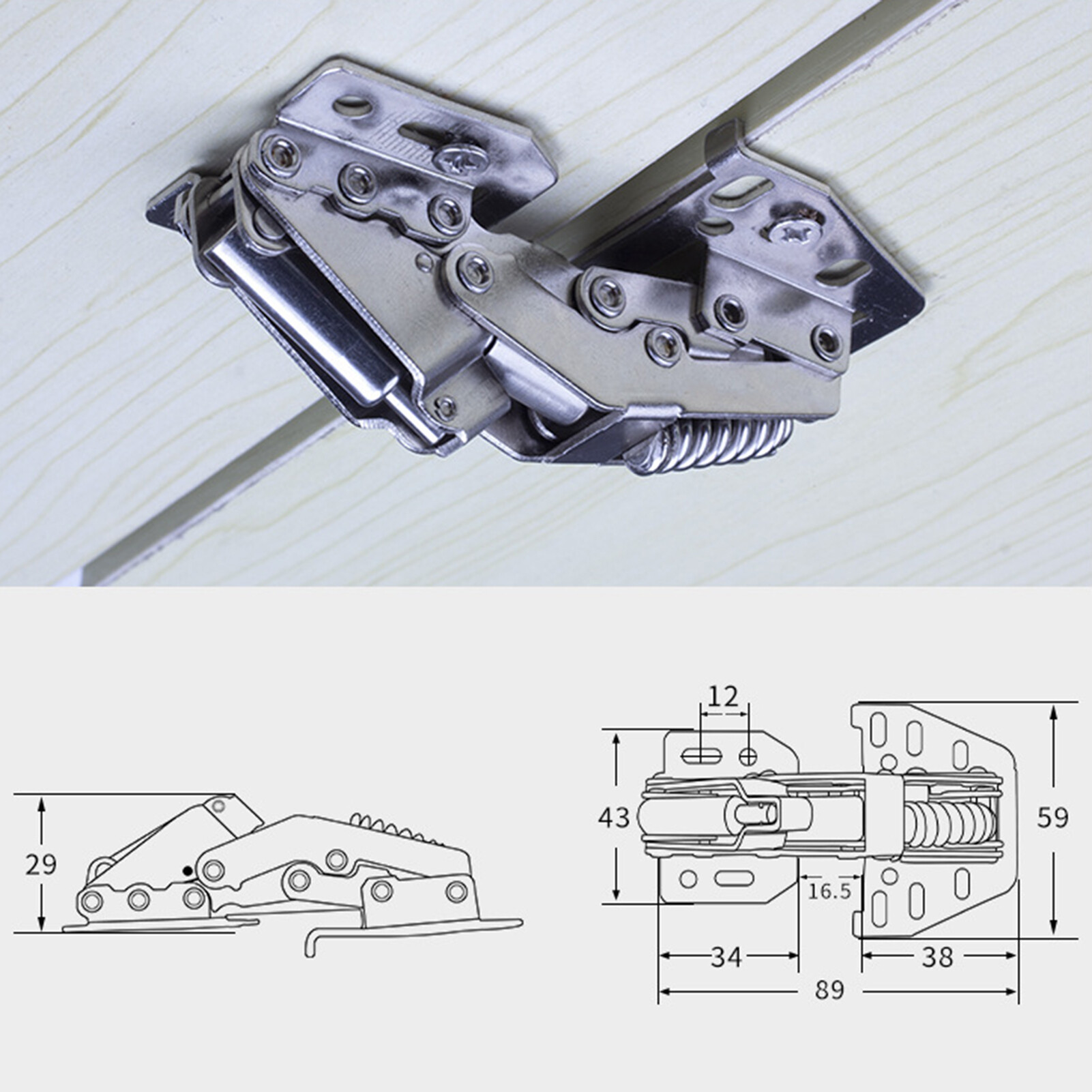 Engsel Hidrolik 4 Inci, Engsel Pintu Pegas Kokoh Kekuatan Tinggi ...