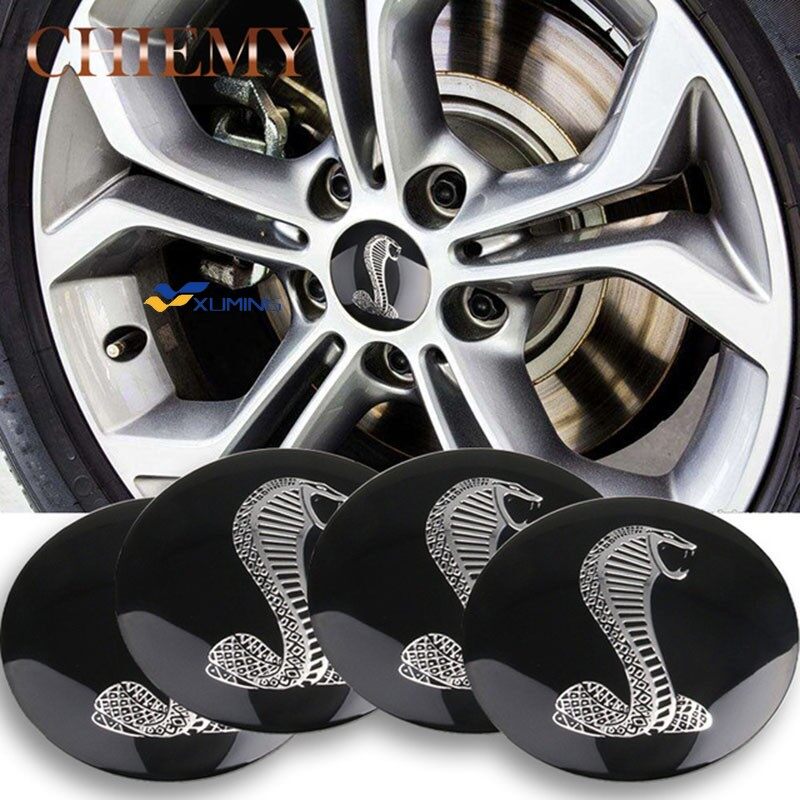 4pcs/set 56mm Cobra Car Wheel Center sticker for Ford mustang Shelby ...